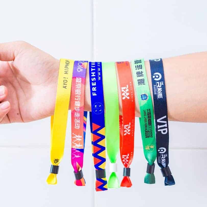 Sublimation Fabric Wristband One Time Use CustomLanyards